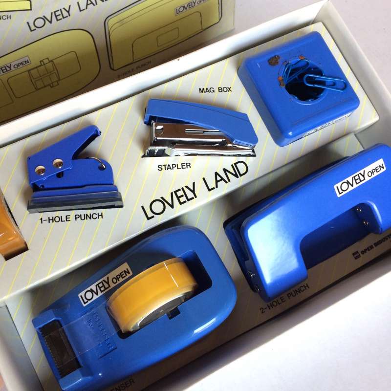 set ufficio LEBEZ Lovely Land n.1 vintage 1980s